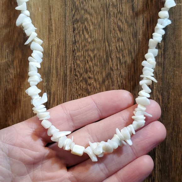 Jewelry | 18 Inch 925 Sterling Silver Family White Shell Necklace ...